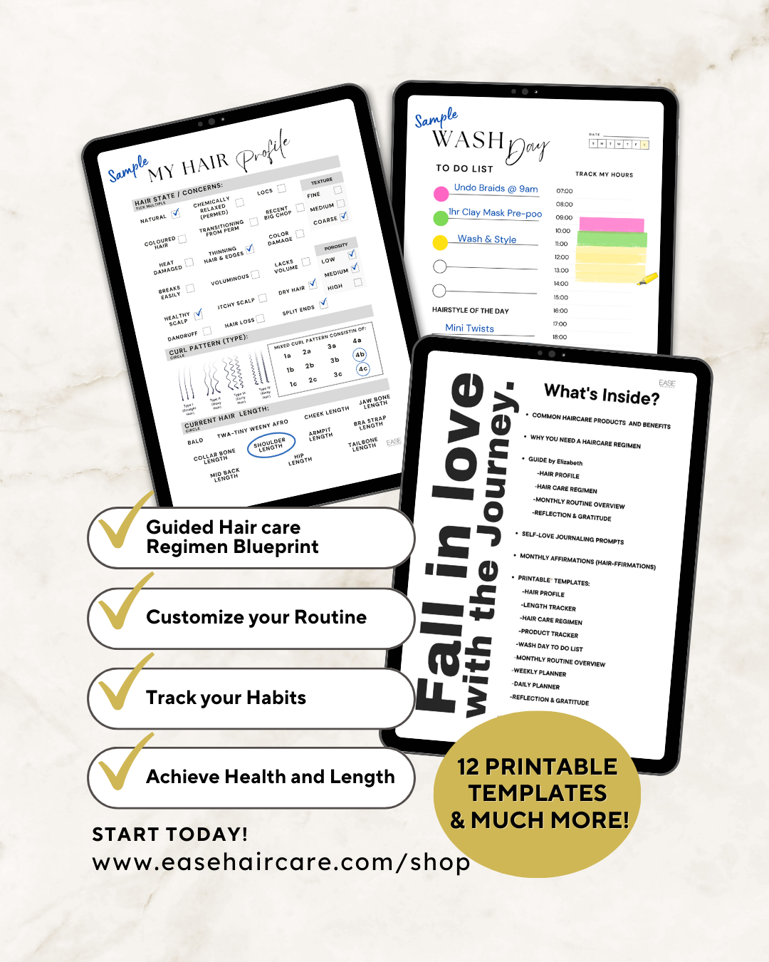 Hair Routine Tracker and Guide - Ease Haircare